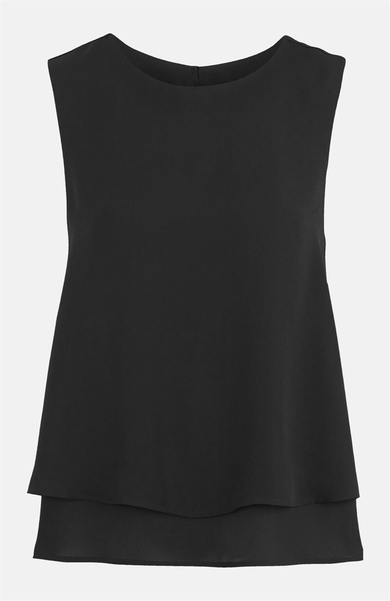 Foret viskosebluse Floma | Sorte Bluser