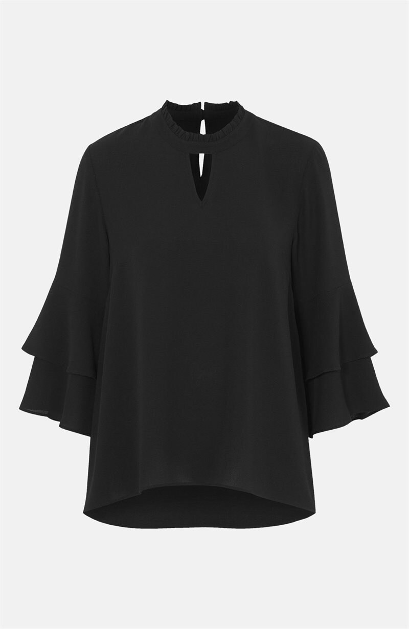 Blomstret flæsebluse – Bluser